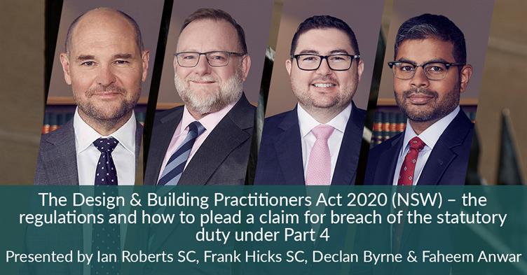 The Design & Building Practitioners Act 2020 (NSW) – the regulations ...